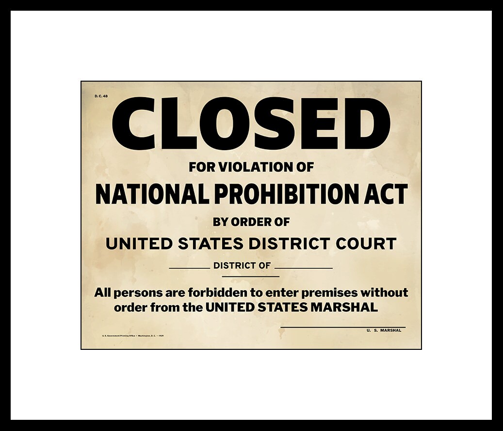 Printable US Government Prohibition Poster Reproduction - Etsy