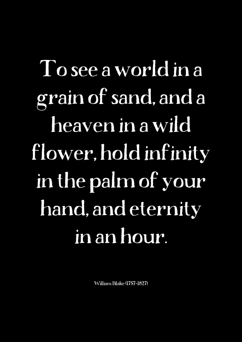 Infinite Beauty - William Blake Quote Unframed Poster or Print - Etsy