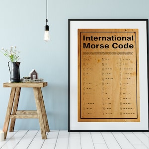 Morse Code Alphabet Unframed Poster Or Print Home Decor Wall | Etsy