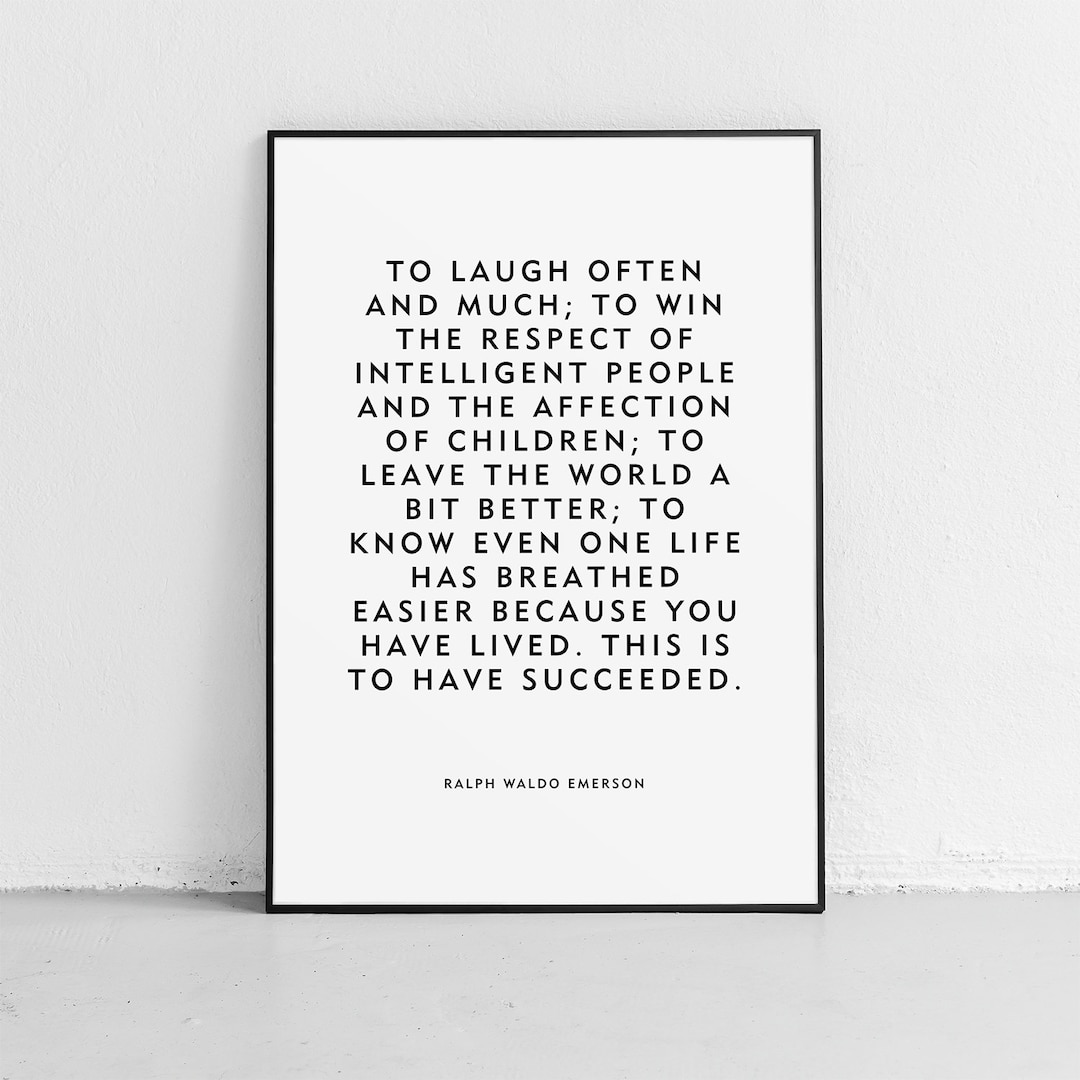 Motivational Quote "laugh Often" Ralph Waldo Emerson Unframed Poster or ...
