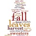 Fall Word Cloud Home Decor Seasonal Art Print Unframed - Etsy