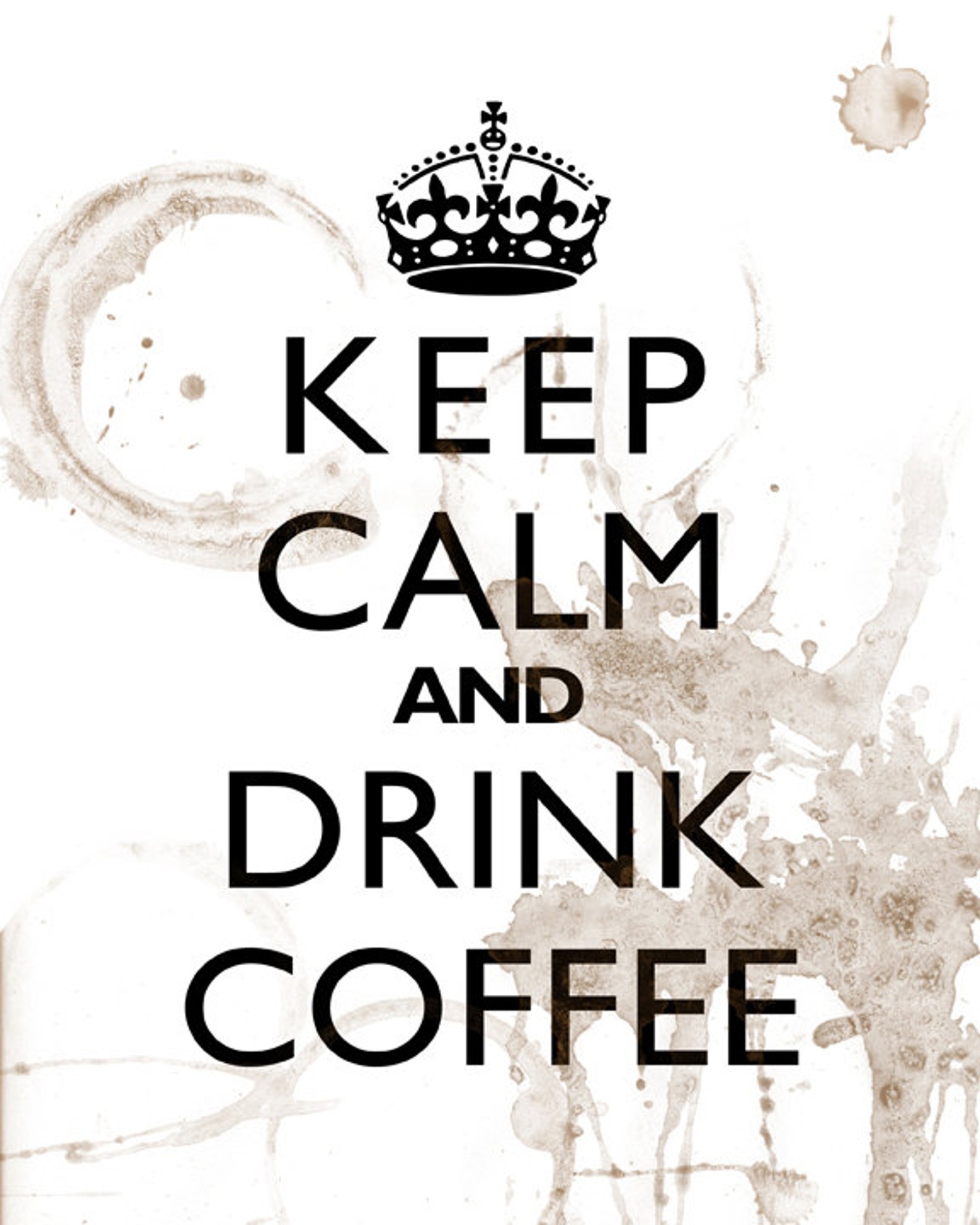 Wall Decor Art Print keep Calm and Drink Coffee - Etsy