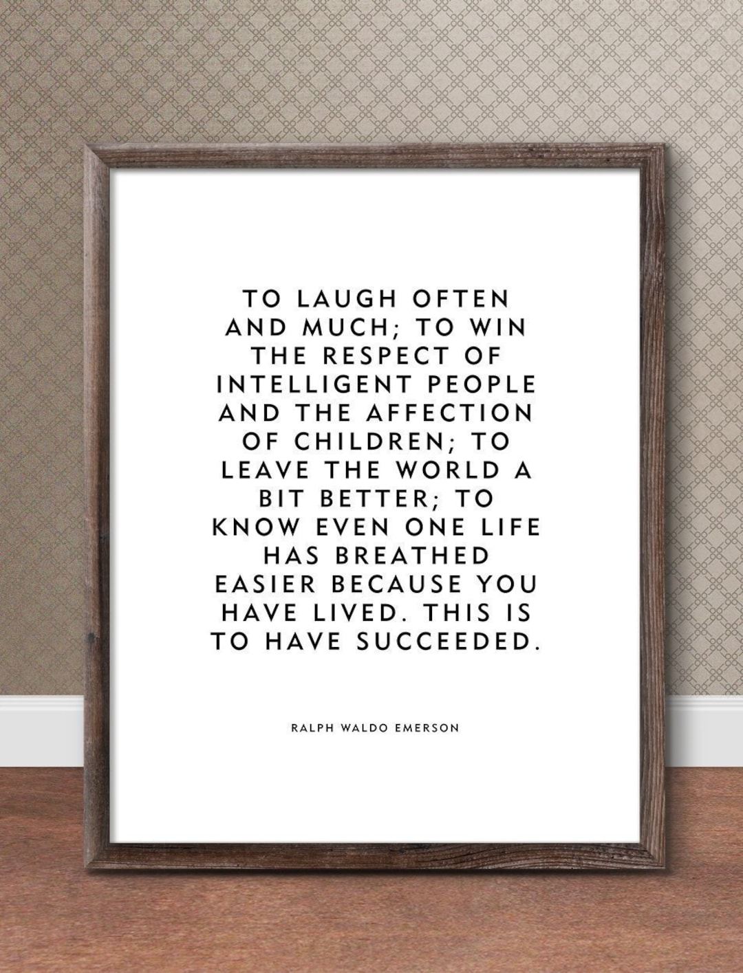 Motivational Quote "laugh Often" by Ralph Waldo Emerson - Etsy