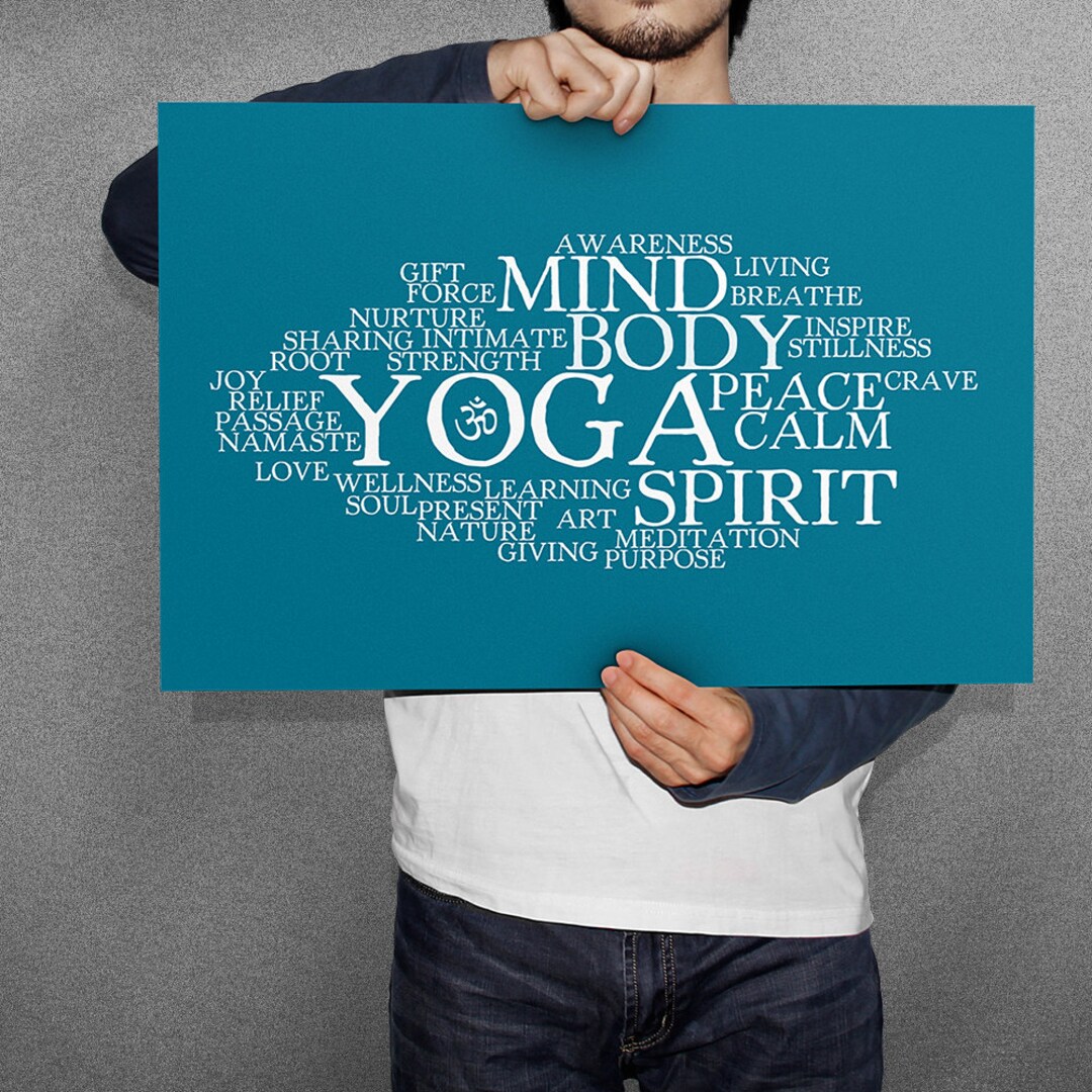 Words About Yoga Collage Word Cloud Unframed Poster or Print - Etsy