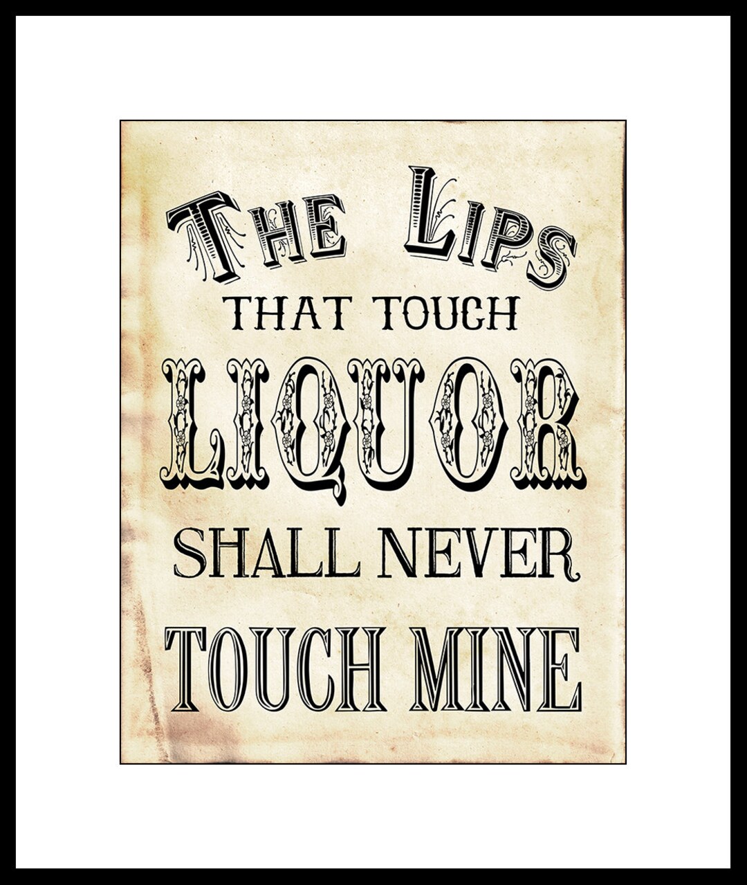 Bar Art "the Lips That Touch Liquor" Unframed Poster or Print - Etsy