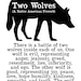 Native American Quote "two Wolves" Silhouette Tribal Unframed Poster or ...