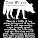 Native American Quote "two Wolves" Silhouette Tribal Unframed Poster or ...