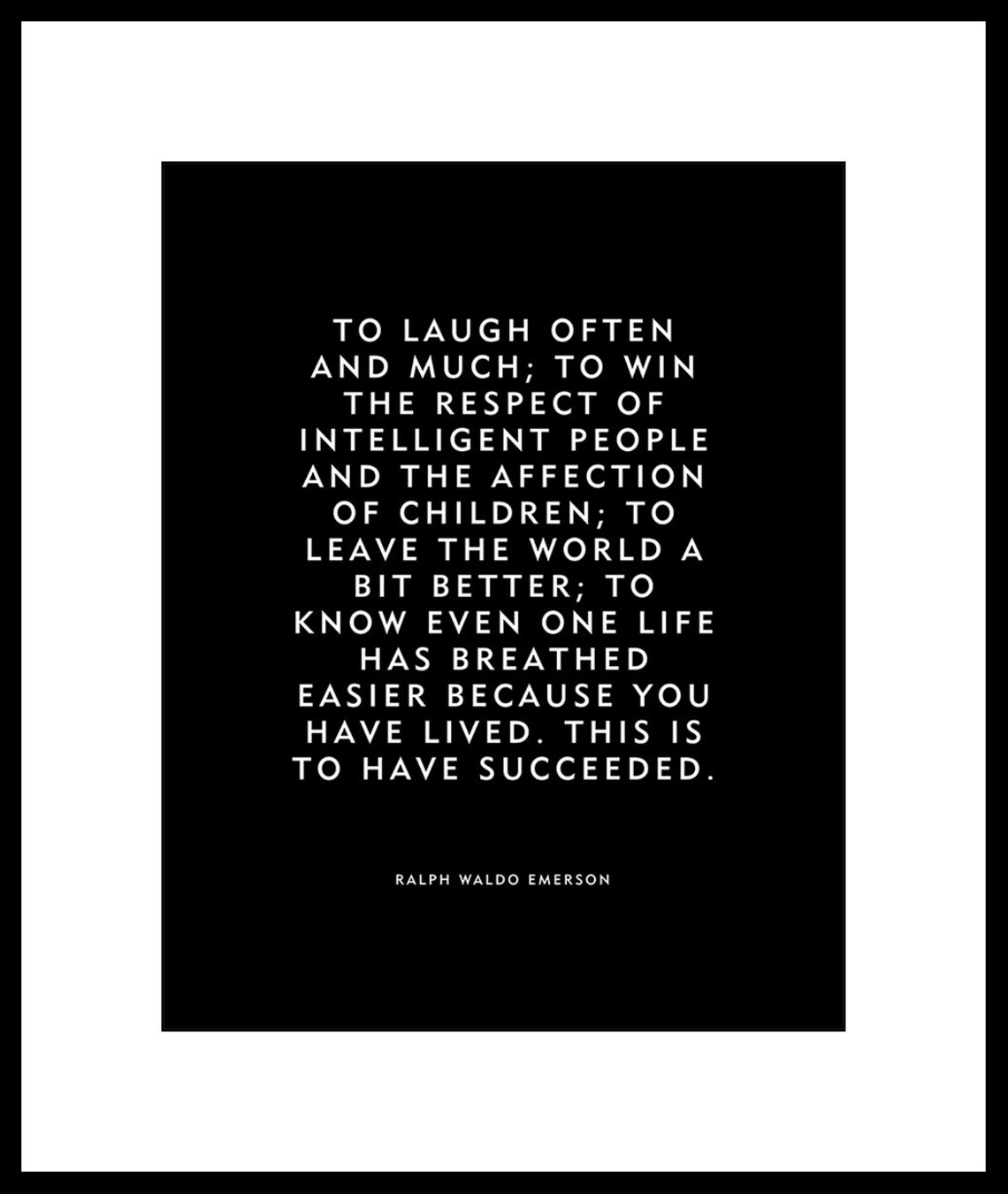 Motivational Quote laugh Often by Ralph Waldo - Etsy