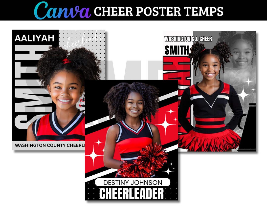 Cheer Poster Templates | Editable Canva Design (digital Download) - Etsy