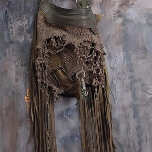 Green Bag Leather Hobo Bag Fringe Goth Designer Purse Sweet Smoke Bags ...