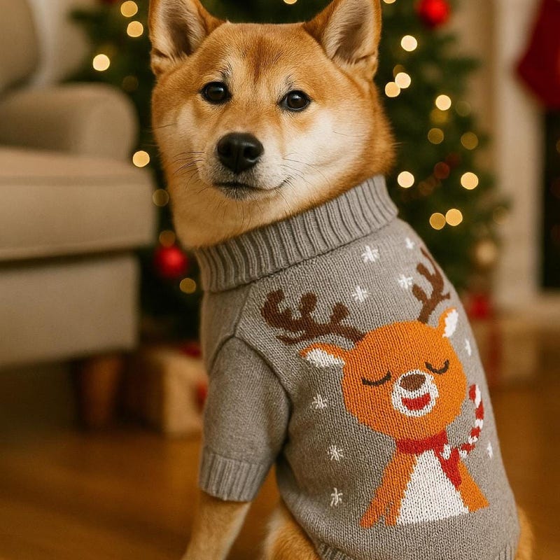 Orange Christmas Jumper Dog - Etsy