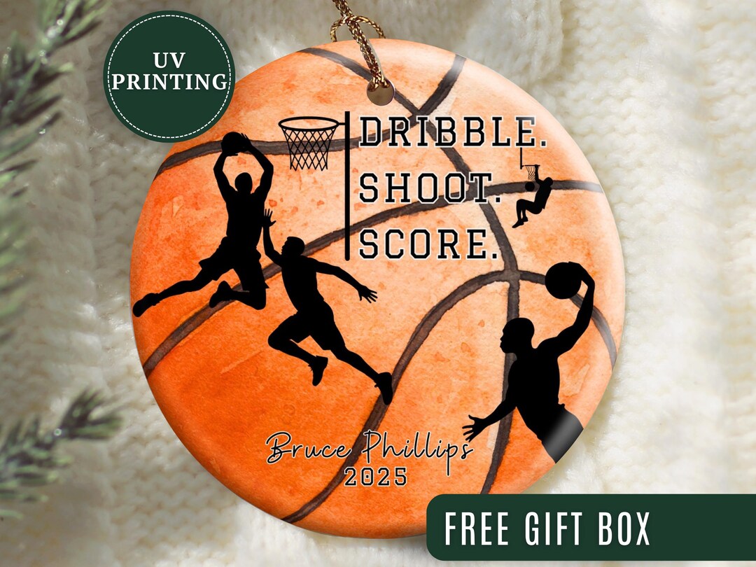 Custom Basketball Ornament, Personalized Basketball Christmas Ornament ...