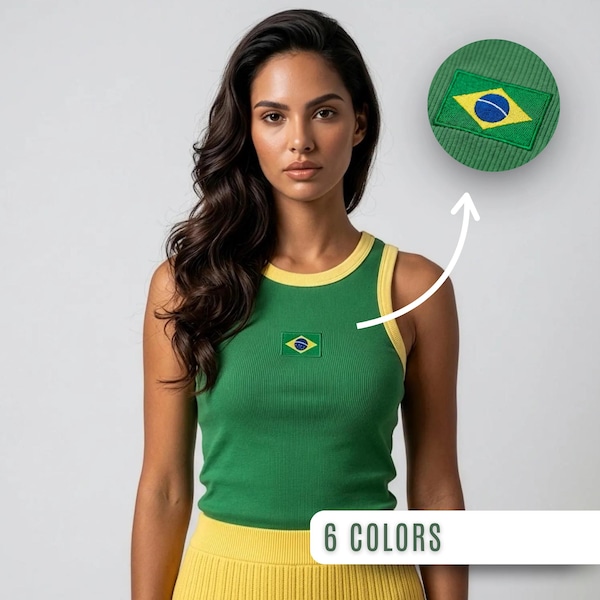 Brasil Flag Tank - Etsy UK