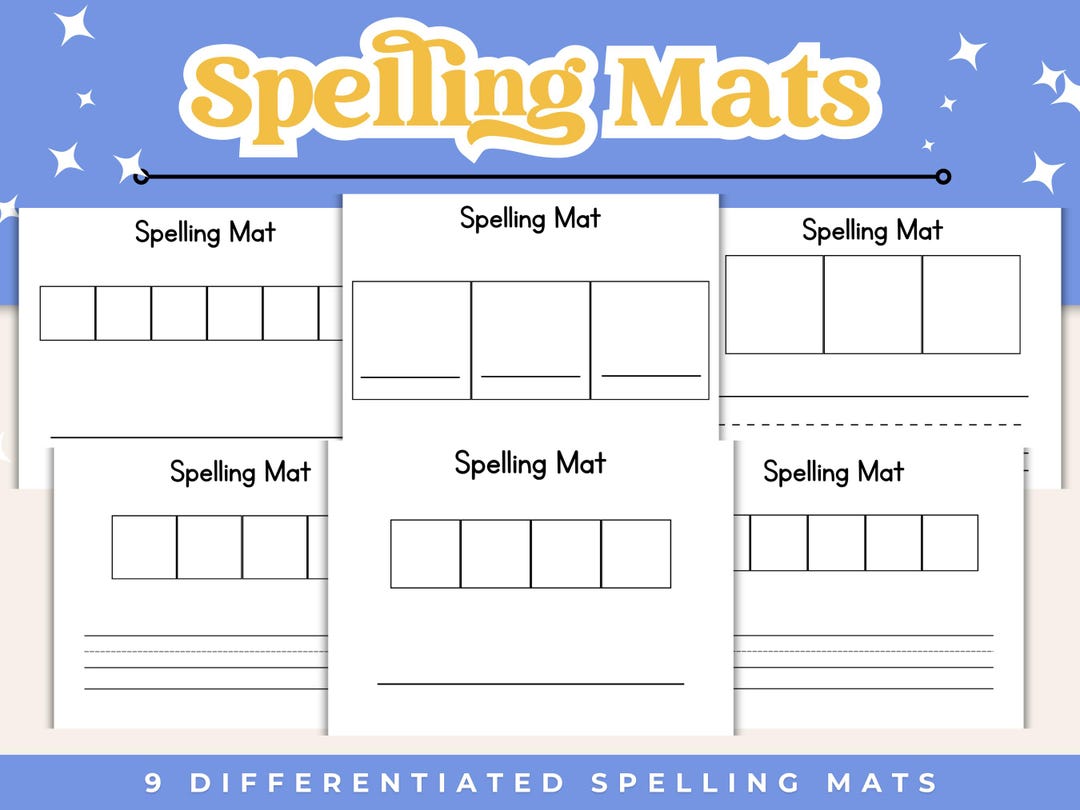 Spelling Mats, Word Mapping Printable, Segmenting & Blending, Science ...