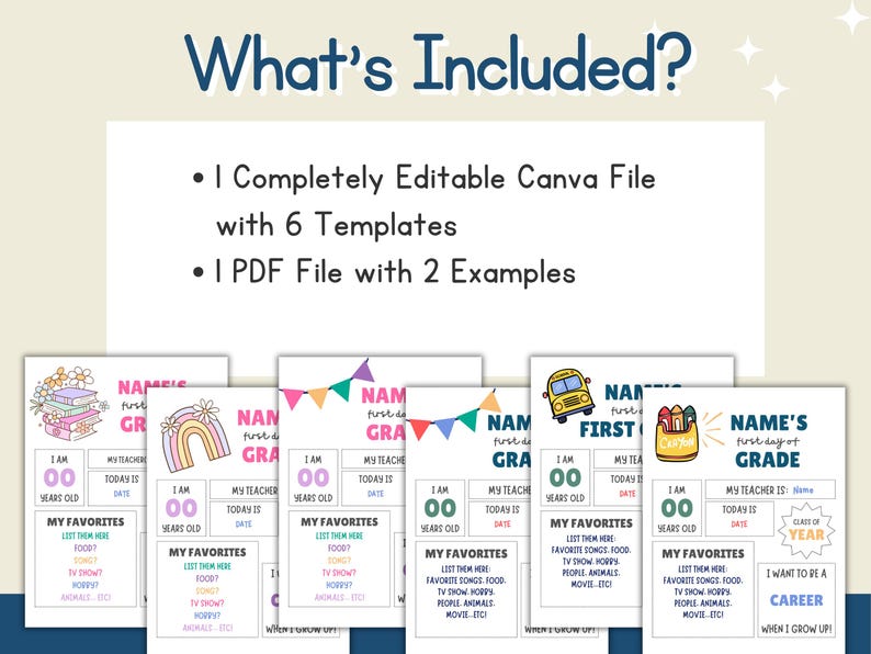 Editable First Day of School Sign | Canva Template Milestone Posters ...