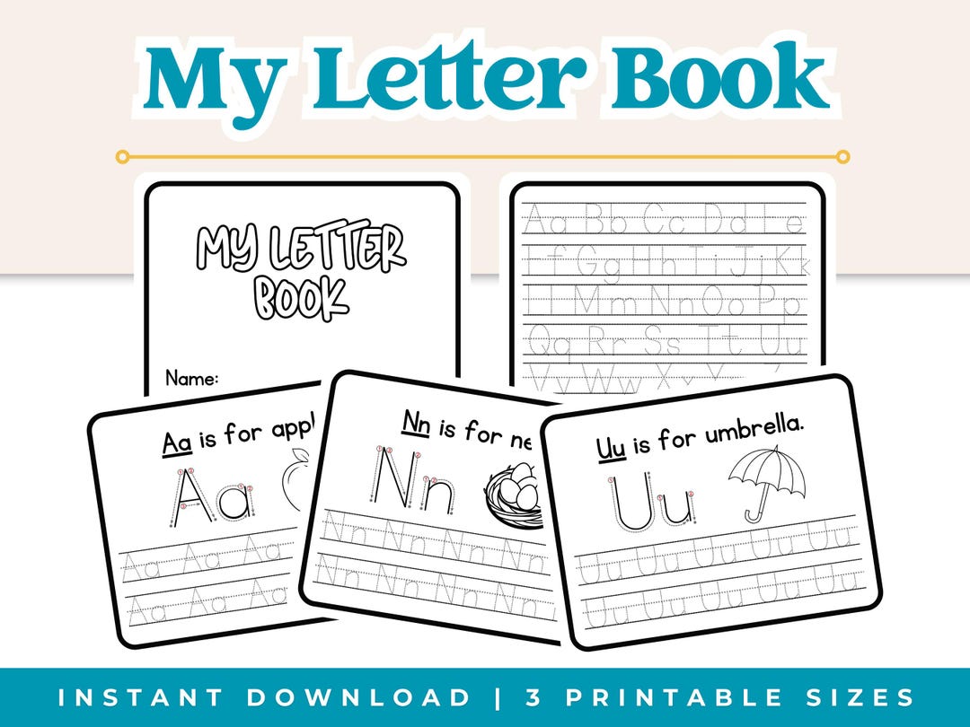 My Letter Book | Printable Alphabet Booklet, Preschool and Kindergarten ...