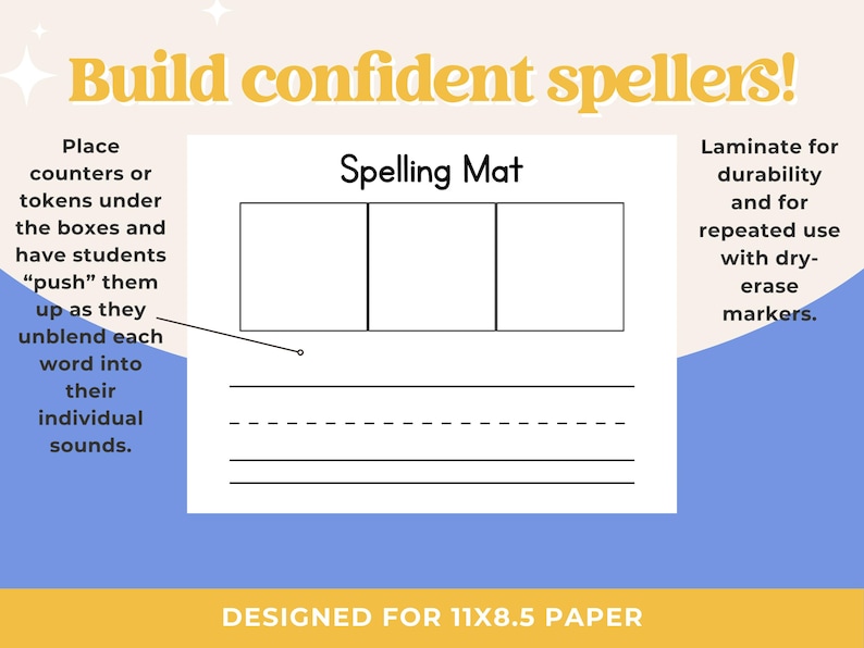 Spelling Mats, Word Mapping Printable, Segmenting & Blending, Science ...
