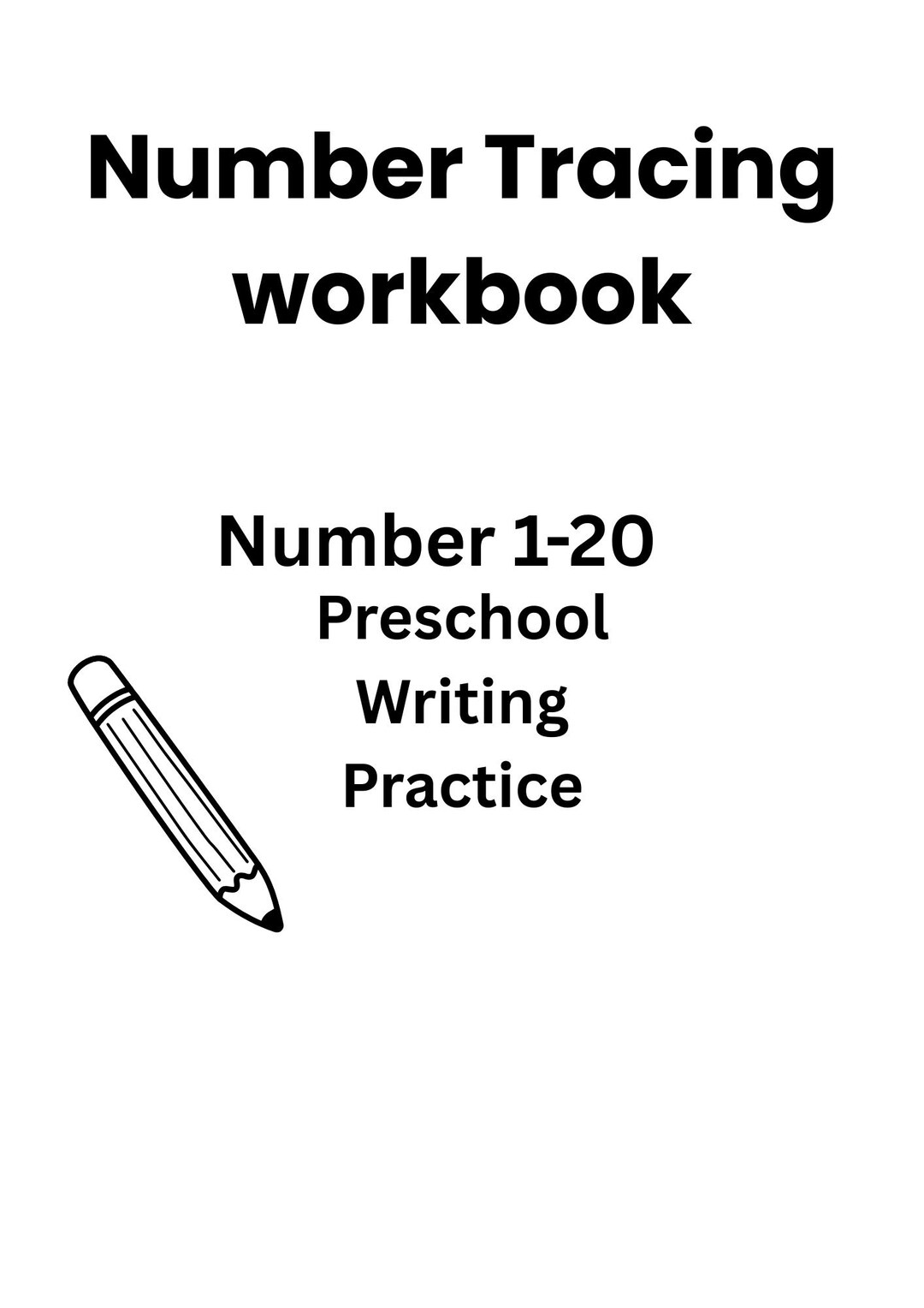 Number Tracing 1–20 Printable Worksheet | Preschool Handwriting ...