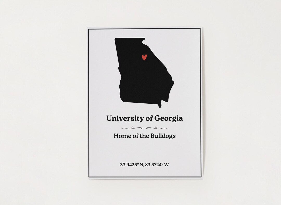 UGA Bulldogs Poster: University of Georgia Wall Art (PDF Download) - Etsy