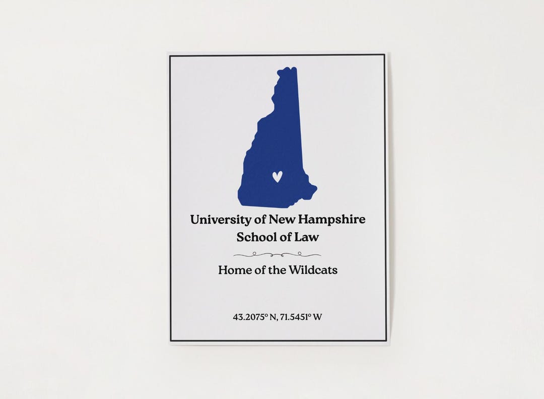 UNH Franklin Pierce School of Law Poster, New Hampshire Law School Wall ...