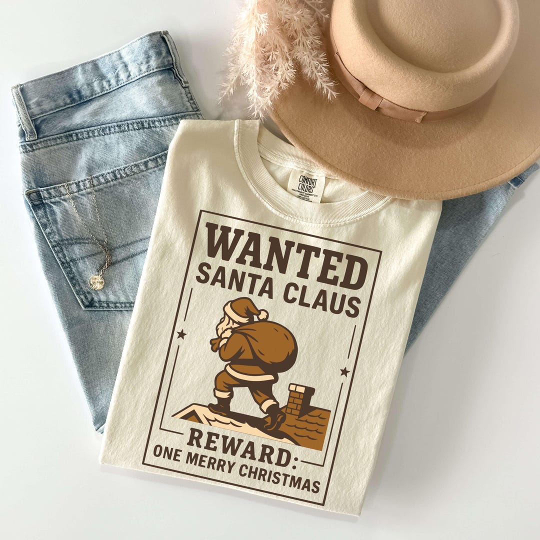 Wanted Santa Poster PNG, Western Christmas Png, Santa Claus Wanted Png ...