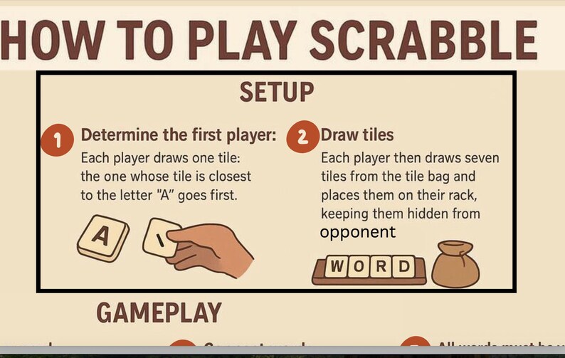 How to Play SCRABBLE? (an A4-sized Pdf Guide) - Etsy