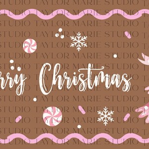Cheerful Pink Christmas Banner Template: Printable Decor for a Festive ...