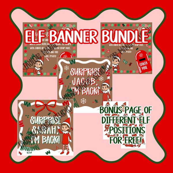 Christmas Elf Banner - Etsy
