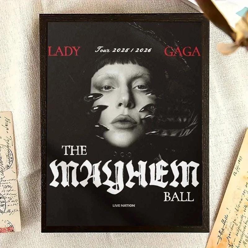 Lady Gaga Wall Poster - Etsy
