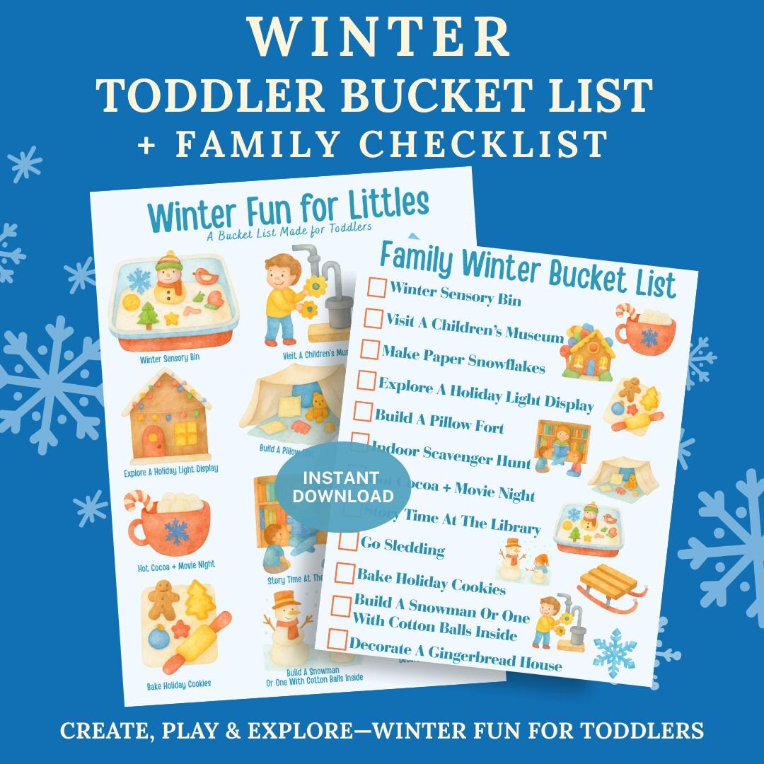 Family and Toddler Bucket List Printable | Family Winter Activities ...