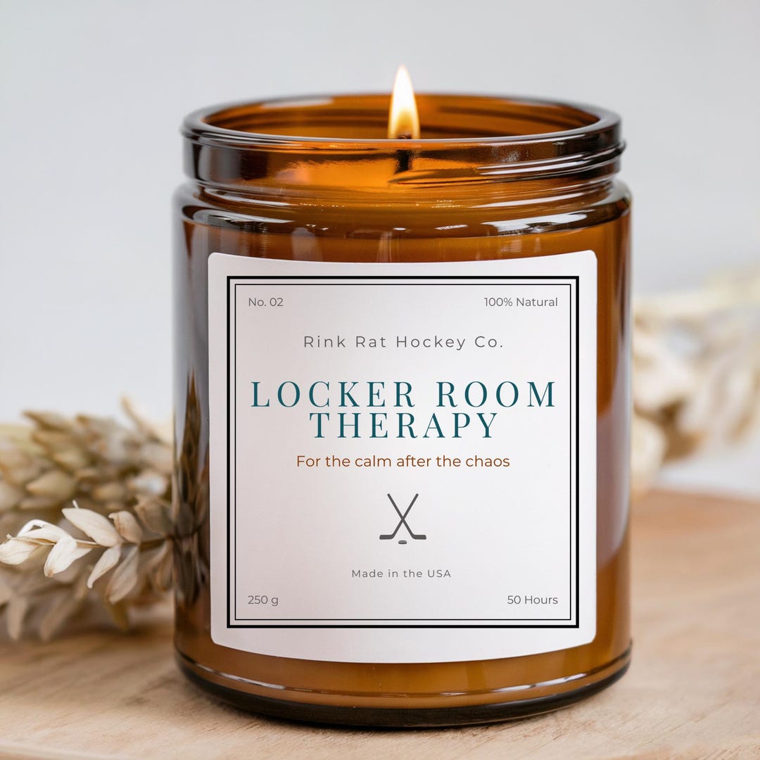Locker Room Therapy Candle, Funny Hockey Gift for Players, Parents ...