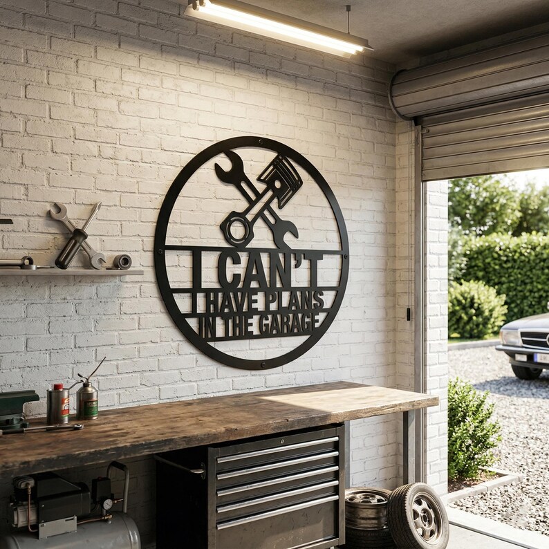 Custom Metal Garage Sign, Dad Gift, Mechanic Garage Wall Sign, Engine ...