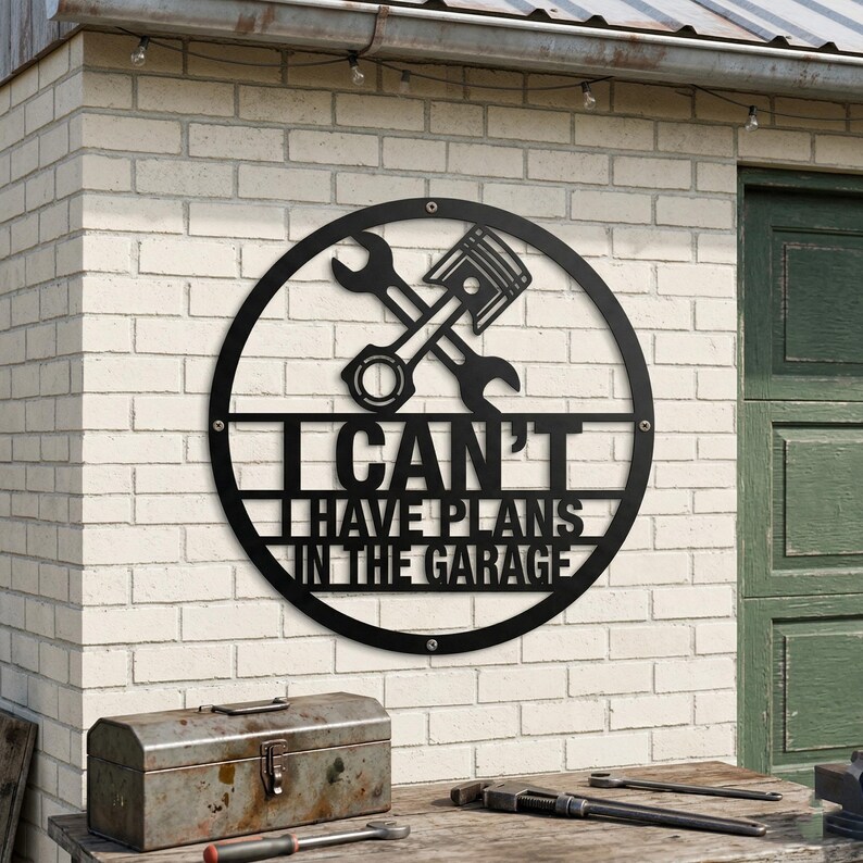 Custom Metal Garage Sign, Dad Gift, Mechanic Garage Wall Sign, Engine ...