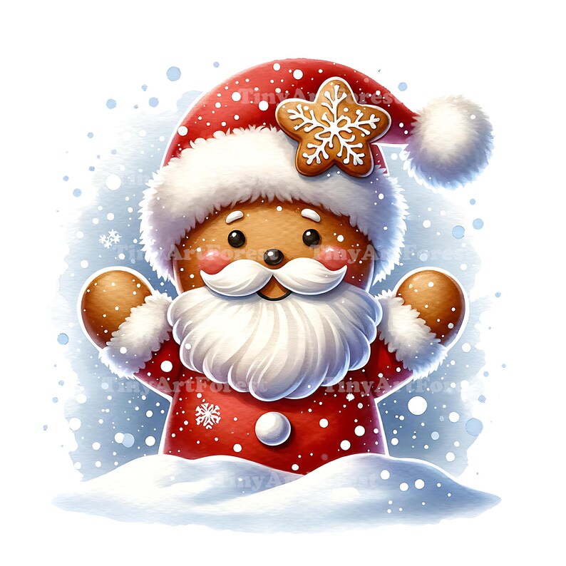 Santa Gingerbread Man PNG – Christmas Clipart, Festive Holiday ...