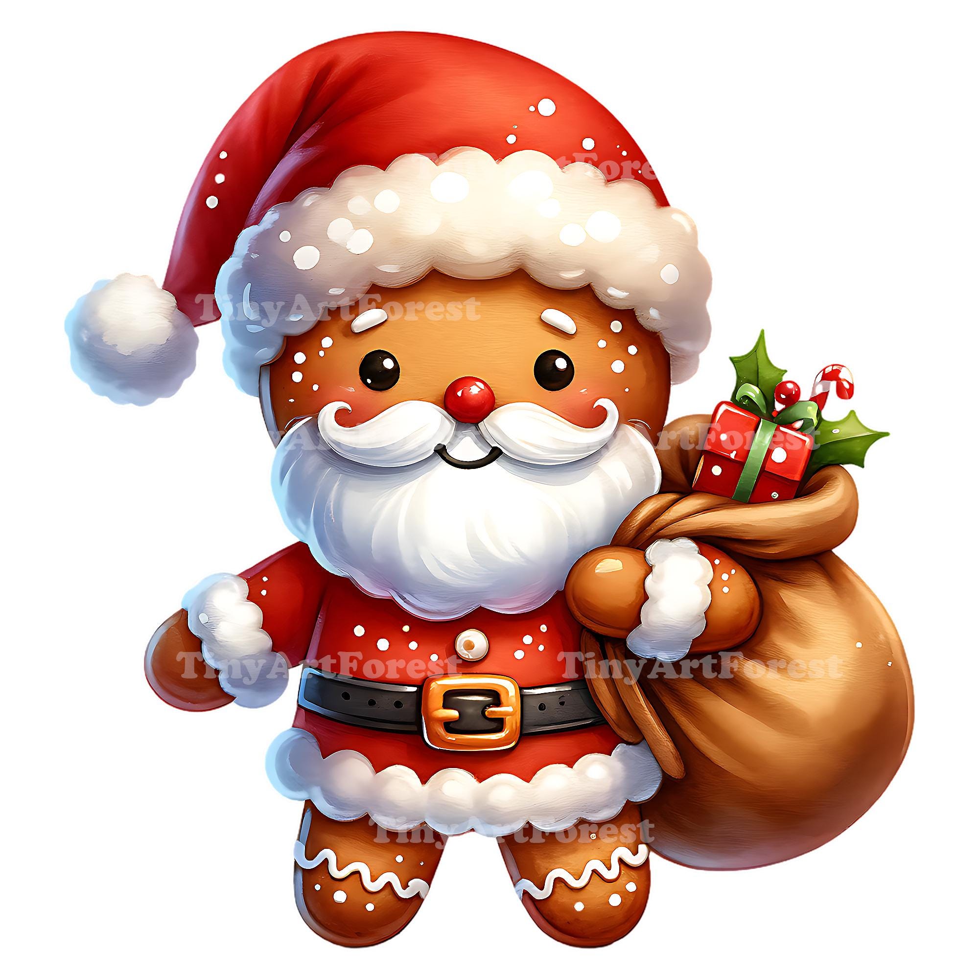 Santa Gingerbread Man PNG – Christmas Clipart, Festive Holiday ...