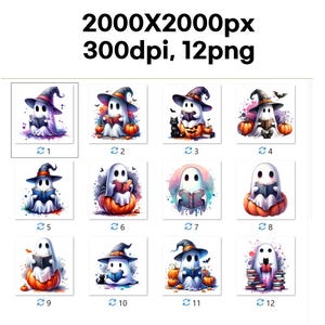 Spooky Ghost Reading Book Clipart – Fall Autumn Vibes, Halloween Season ...