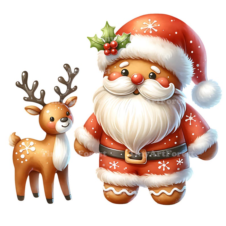Santa Gingerbread Man PNG – Christmas Clipart, Festive Holiday ...