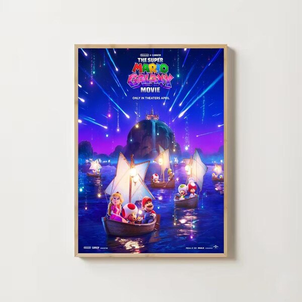 Mario Movie Galaxy Poster - Etsy
