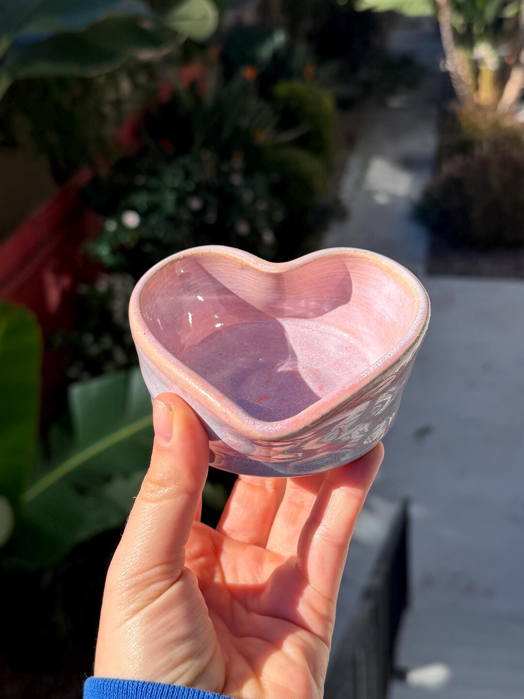 Handmade Ceramic Heart Bowl; Wheel Thrown Heart Shape Trinket Dish - Etsy