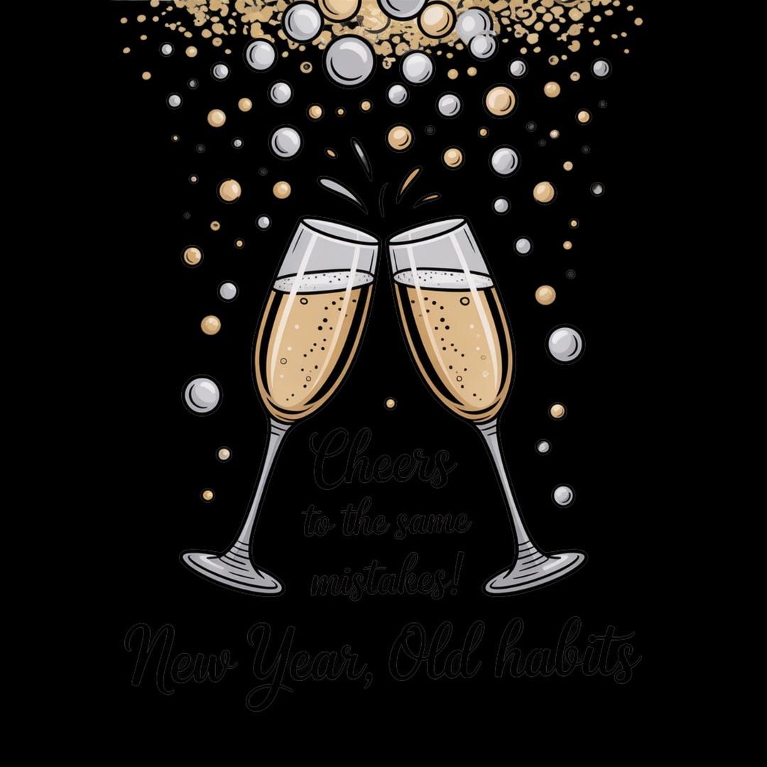 New Year Champagne PNG, Cheers to the Same Mistakes Quote, Funny ...