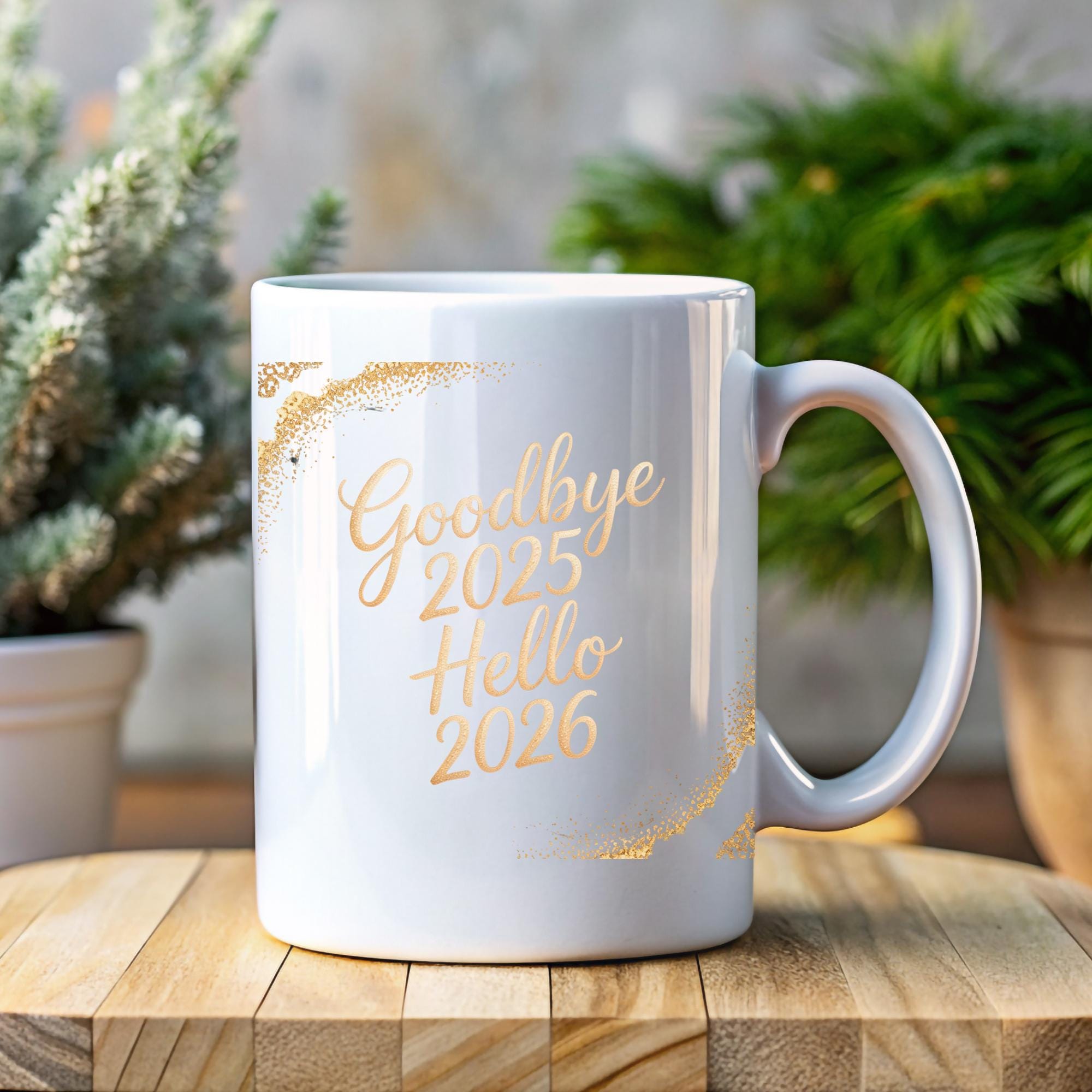 Goodbye 2025 Hello 2026 PNG, Gold Glitter New Year Clipart (digital ...