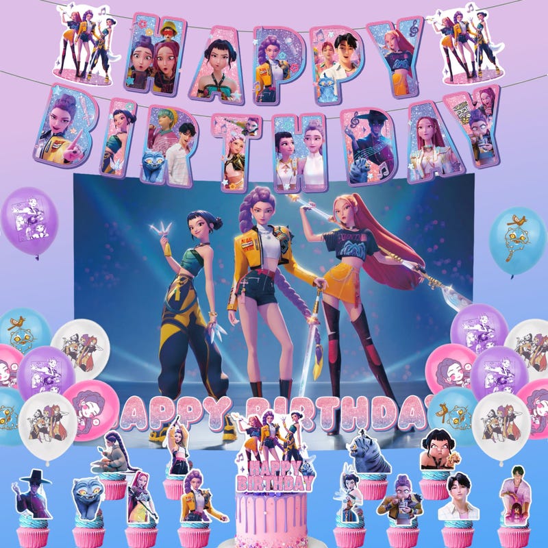 Kpop Demon Hunter Backdrop - Etsy