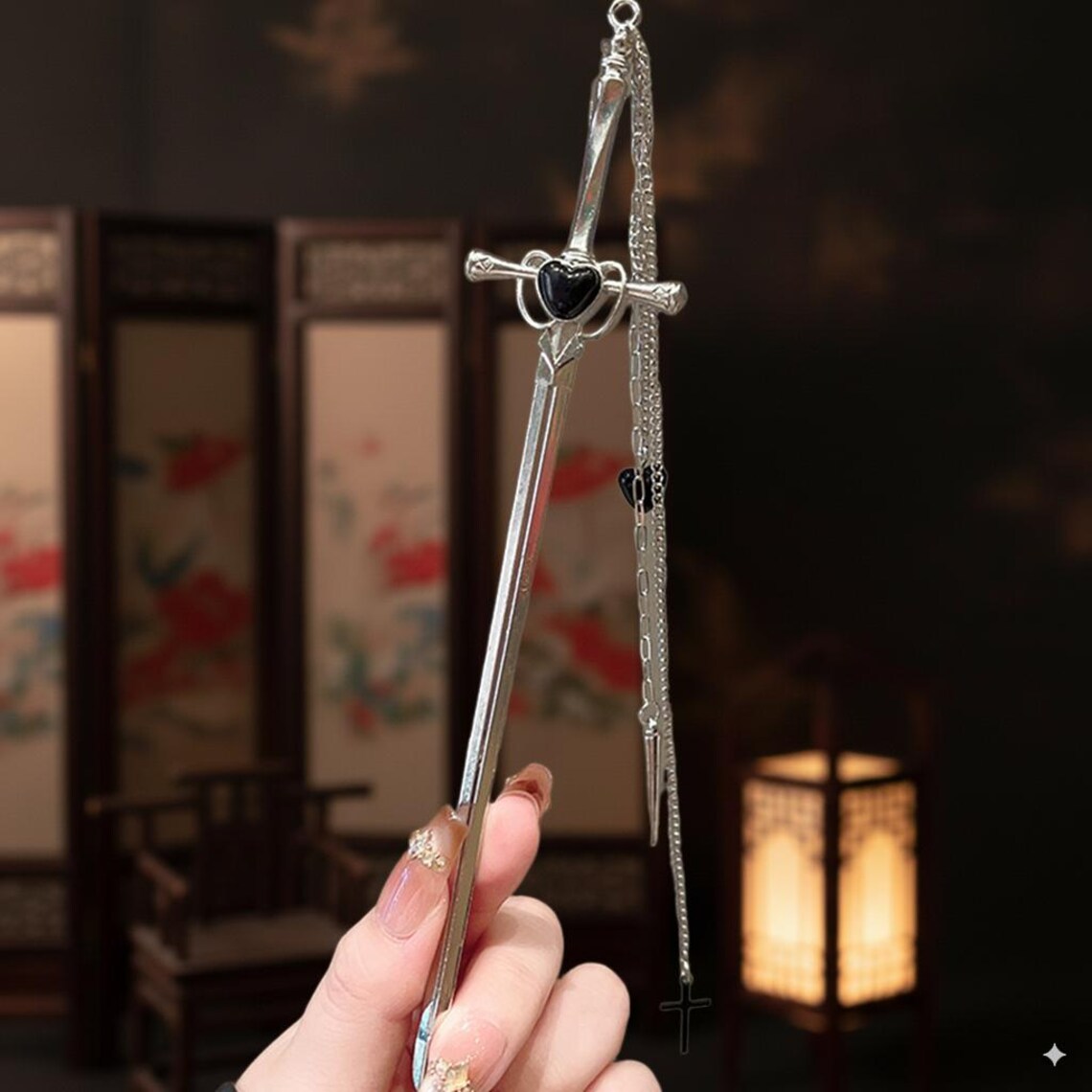 Ancient Style Sword Hairpin,vintage Chinese Hairpin With Pearl,chinese ...