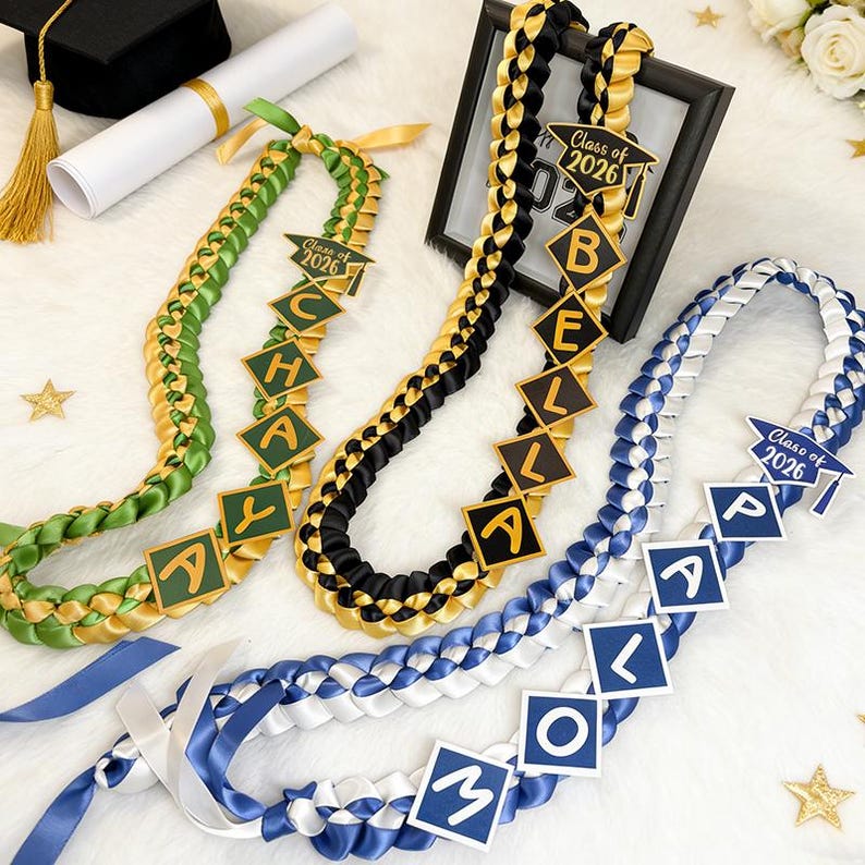 Handmade Personalized Graduation Lei , Custom School Colors , Class of ...