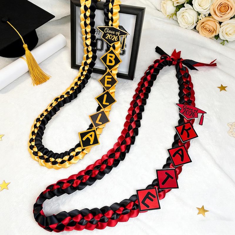 Handmade Personalized Graduation Lei , Custom School Colors , Class of ...
