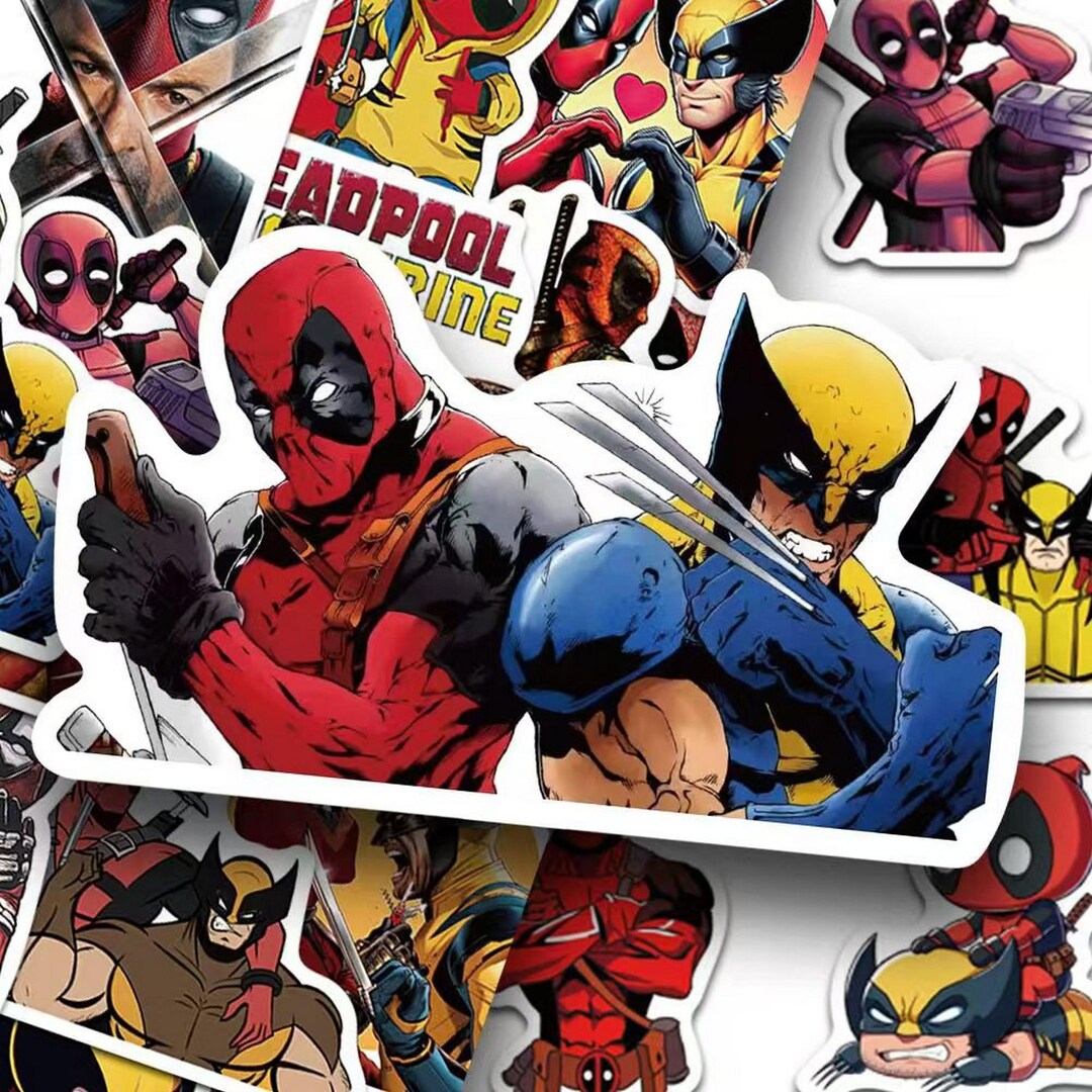 Deadpool Wolverine Comic Sticker, Car Accessory, Anime Decal, Marvel ...