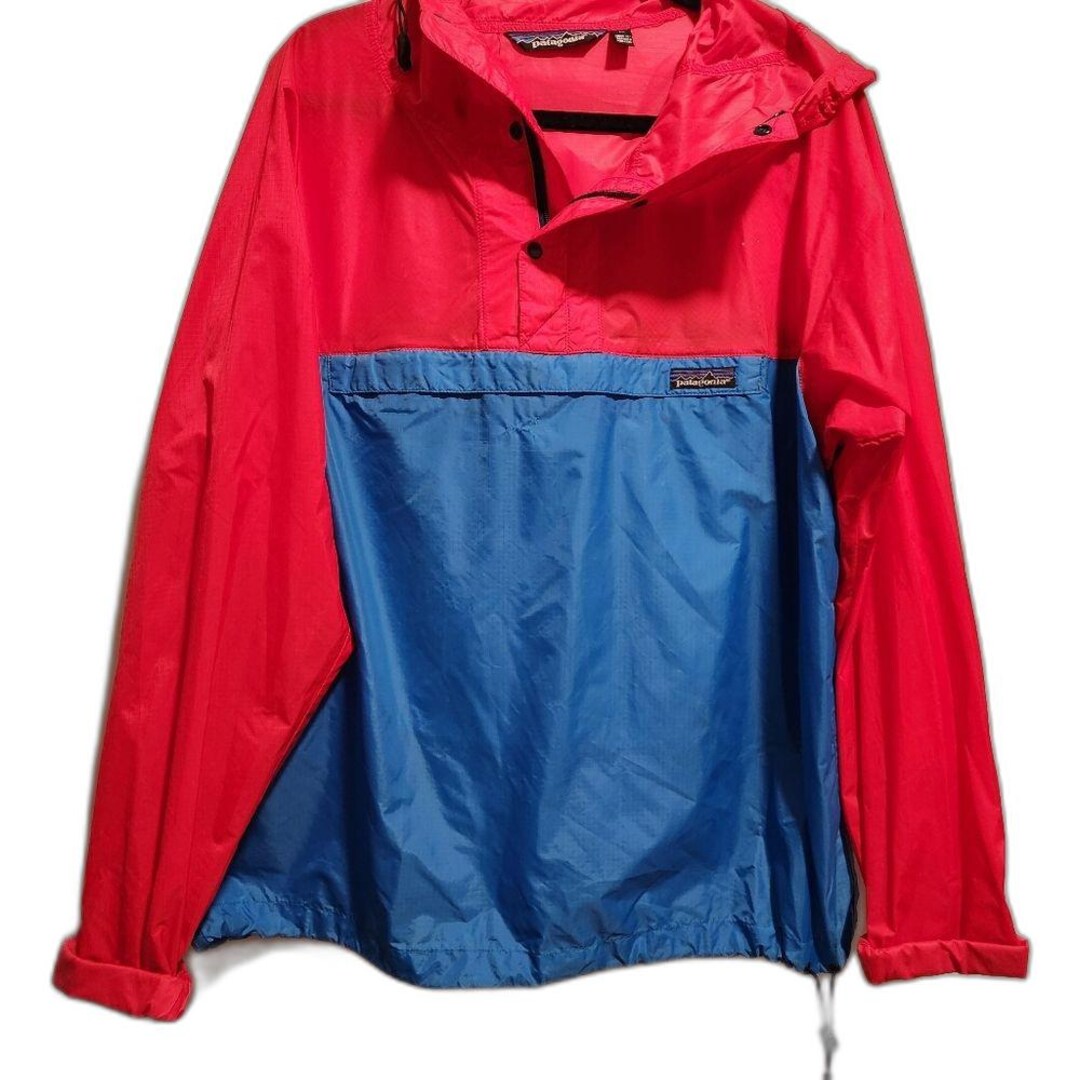 Vintage 90s Patagonia Colorblock Windbreaker: Red Blue Nylon Pullover ...
