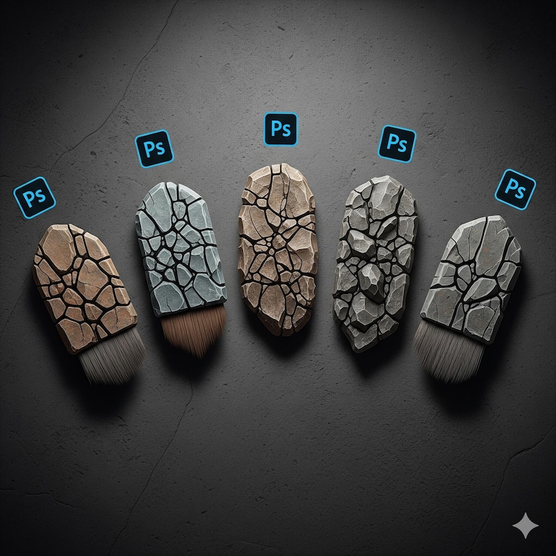 5 Stone Photoshop Brushes, Photoshop Brushes,stone Brushes,5 Stone ...