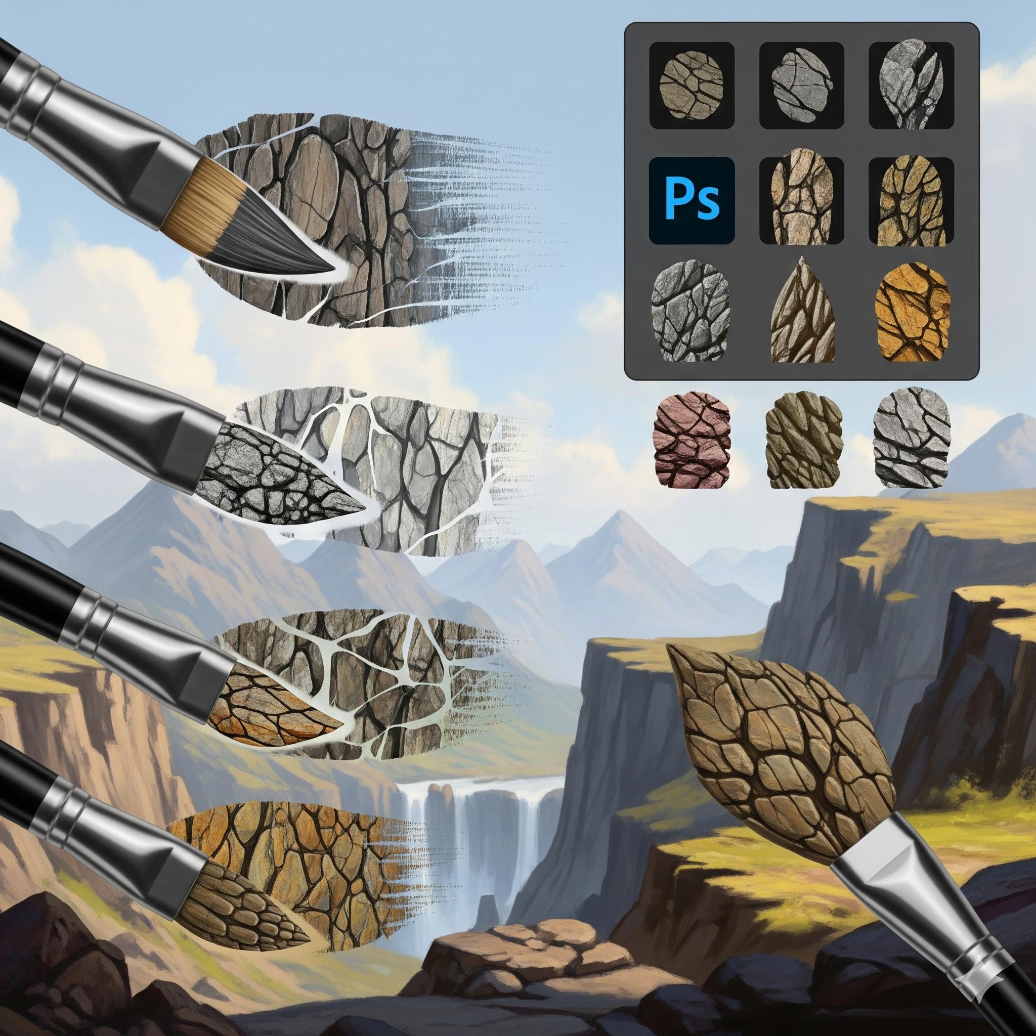5 Stone Photoshop Brushes, Photoshop Brushes,stone Brushes,5 Stone ...