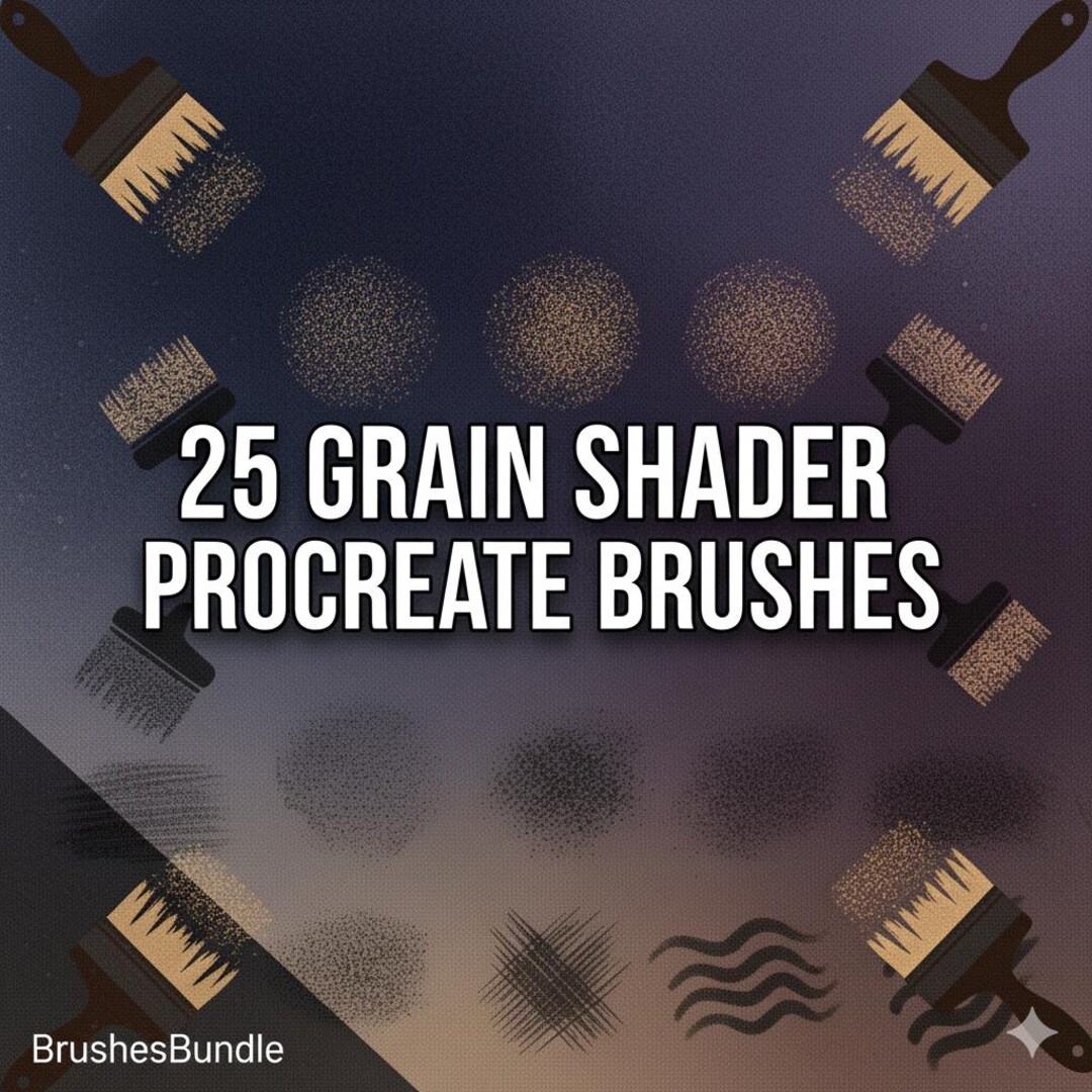 25 Grain Shader Procreate Brushes, Texture Grain Shader Procreate ...